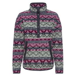 Polarino Fleecepullover in Fuchsia-navy | Gr.: 40-42