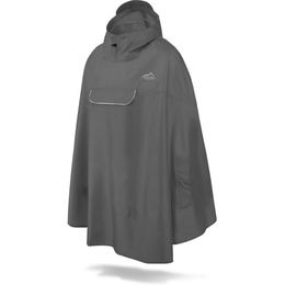 Normani Outdoor Sports Unisex Regenponcho wasserdicht Cherrapunji in Anthrazit | Gr.: L/XL