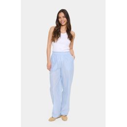 Saint Tropez Casual Hose SigridSZ Lockere Passform in Soft Chambray Shimmer Stripe | Gr.: M