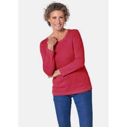 GOLDNER Kurzgr&ouml;&szlig;e: Basic T-Shirt aus reiner Baumwolle in rot | Gr.: 23