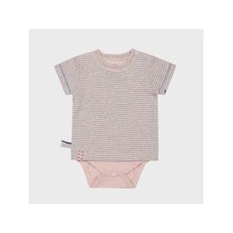OrganicEra Baby Kurzarm-Bodyshirt in Rose Melange | Gr.: 0-3 MONATE