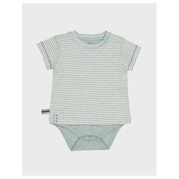 OrganicEra Baby Kurzarm-Bodyshirt in Aqua Melange | Gr.: 3-6 MONATE