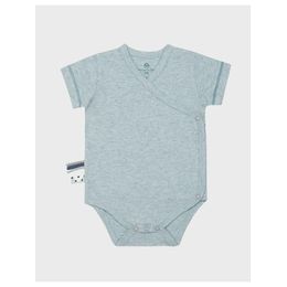 OrganicEra Baby Wickel-Kurzarmbody in Aqua Melange | Gr.: 18-24 MONATE