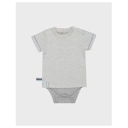 OrganicEra Baby Kurzarm-Bodyshirt in Grey Melange | Gr.: 12-18 MONATE