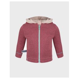OrganicEra Baby Kapuzen-Sweatjacke in Bordeaux Melange | Gr.: 0-3 MONATE