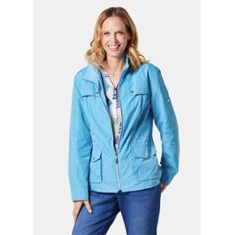 GOLDNER Kurzgr&ouml;&szlig;e: Jacke Outdoorjacke in pazifikblau | Gr.: 20