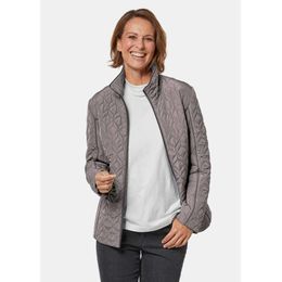 GOLDNER Kurzgr&ouml;&szlig;e: Winterjacke mit Stehkragen in mondstein / graphit | Gr.: 21