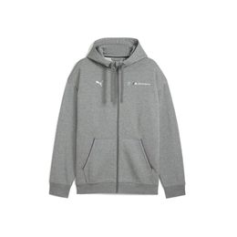 Puma BMW M Motorsport Essentials+ Fleecejacke mit Kapuze in Grau | Gr.: XL