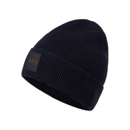 BOSS Orange Strickmütze »Foxxy Hat« mit Label-Aufnäher Dark Blue 404