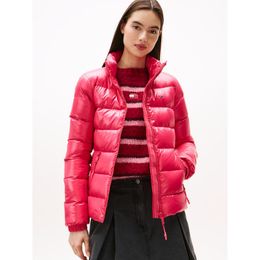 Tommy Jeans Steppjacke »TJW SLIM ZIP PRINT DOWN JACKET« Vintage Cerise XL (42) XL (42) Glänzende Pufferjacke von Tommy Jeans