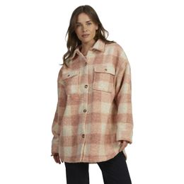 Roxy Fleecejacke »Over And Above« Paradiso Plaid Cafe Creme L L Material: Gebondetes Polarfleece aus...