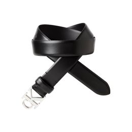 Calvin Klein Ledergürtel »CK BUCKLE 30MM FIXED BELT«, Größenverstellbar BLACK / SHINY NICKEL