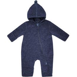 MaxiMo GOTS Wollfleece Baby Overall mit Rei&szlig;verschluss navy - Gr&ouml;&szlig;e 86/92 Kinder 59000149700