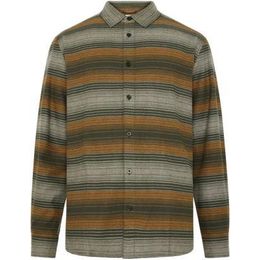 KnowledgeCotton Apparel Striped Shirt green stripe - Gr&ouml;&szlig;e S 1090151