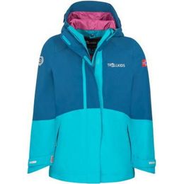 Trollkids Girls Skanden 3in1 Jacket dk turquoise/mad blue/bright berry - Gr&ouml;&szlig;e 104 Kinder 352