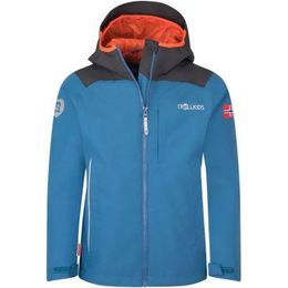 Trollkids Kids Bergen Jacket nordic blue/black/flame orange - Gr&ouml;&szlig;e 152 Kinder 610