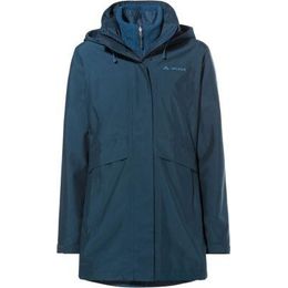 Vaude Womens Idris 3in1 Parka IV dark sea - Gr&ouml;&szlig;e 36 Damen 47967