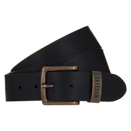 Mustang Lederg&uuml;rtel f&uuml;r Herren schwarz 90 cm