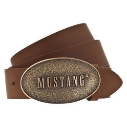 Mustang Lederg&uuml;rtel f&uuml;r Damen braun 80 cm