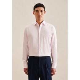Businesshemd Seidensticker "Schwarze Rose", Herren, Gr. S (38), normale &Auml;rmell&auml;ngen, ros&eacute;, 100% Baumwolle, gestreift, skinny fit, 2-Knopf-Manschette, Hemden, X-Slim 1/1 Kentkragen Gestreift