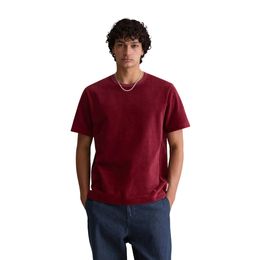 Marc O'Polo Herren T-Shirt "aus softem Frottee-Cord"deep burgundy, Basic, Gr. XL, MARC O'POLO DENIM, unifarben, Obermaterial: 100% Baumwolle, Shirts