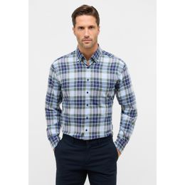 Eterna Herren Langarmhemd "MODERN FIT"blau, Gr. XL, Twill, 70% Baumwolle, 30% Lyocell, Hemden, EASY IRON (b&uuml;gelleicht)