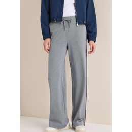 Jogginghose Cecil "Style Neele", Damen, Gr. S (38), L&auml;nge 32, urban dunkelblau, Web, Obermaterial: 53% Polyester, 37% Viskose, 10% Elasthan. Futter: 100% Polyester, meliert, loose fit kn&ouml;chellang, Hosen Jogginghose, mit Gallonstreifen