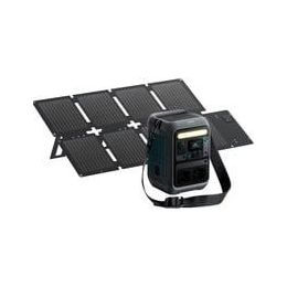 Anker SOLIX Tragbare Powerstation C300X + Faltbares Solarpanel PS60 grau, 288Wh, 300 Watt, 600 Watt SurgePad, PD 3.1