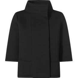 Heine Damen Sweatjacke in Neopren-Optik schwarz Gr&ouml;&szlig;e 42