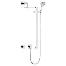 KEUCO IXMO Brauseset 59604010002, chrom Einhebelmischer, 2 Verbraucher, eckige Rosette