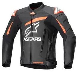 Alpinestars GP Plus V4 Lederjacke Herren schwarz / fluo-rot / weiss 48