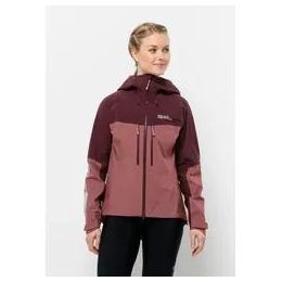 Fahrradjacke Jack Wolfskin "MOROBBIA 3L JKT W", Damen, Gr. XXL (48), rot (apple, butter), OBERSTOFF 100% POLYESTER ABSEITE 100% POLYESTER, Jacken