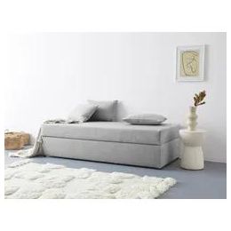 Polsterliege Maintal "Diana", grau, B:93cm L:203cm, Komplettbetten