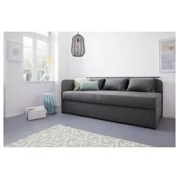 Polsterliege Maintal "Diana", grau (anthrazit), B:93cm, Komplettbetten