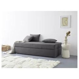 Polsterliege Maintal "Diana", grau (anthrazit), B:93cm L:203cm, Komplettbetten