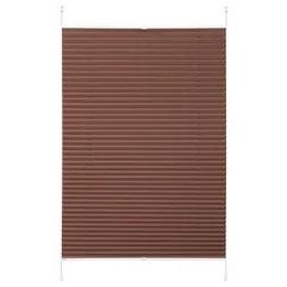 Plissee K-home "Siena" Gr. 2, braun (schoko), B:50cm H:130cm, Obermaterial: 100% Polyester, Plissees