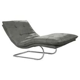 Relaxliege W.Schillig "daily dreams", grau (grau s37), B:95cm H:91cm T:170cm, Stoff S37 (100% Polyester), Sofas, in Waffelkissen-Optik, wahlweise mit Motor, Freischwingergestell