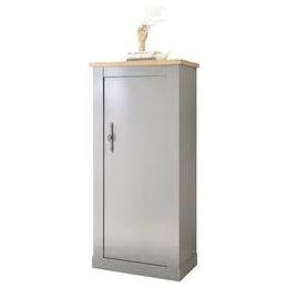 Mehrzweckschrank Home Affaire "CHAMBORD", grau (lichtgrau), B:68cm H:142cm T:37cm, Schränke, Breite ca. 68 cm