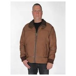 Lederjacke JCC "3102244", Herren, Gr. 68, braun (dunkelbraun), Obermaterial: 100% Schafsleder; Innenfutter: 100% Polyester; Ärmelfutter: 100% Polyester, Jacken