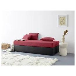 Polsterliege Maintal "Diana", rot (rot, schwarz), B:93cm L:203cm, Komplettbetten