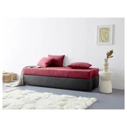 Polsterliege Maintal "Diana", rot (rot, schwarz), B:83cm L:203cm, Komplettbetten
