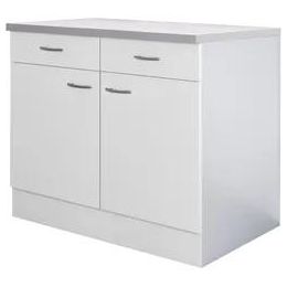 Unterschrank Flex-Well "Wito", weiß (weiß, fantasie), B:100cm H:85cm T:60cm, Holzwerkstoff, Schränke, Unterschrank, (B x H x T) 100 x 85/86 x 60 cm, für viel Stauraum