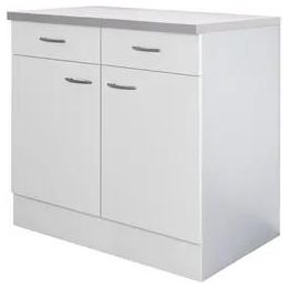 Unterschrank Flex-Well "Wito", weiß (weiß, fantasie), B:80cm H:85cm T:60cm, Holzwerkstoff, Schränke, Unterschrank, (B x H x T) 80 x 85/86 x 60 cm, für viel Stauraum