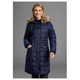 Steppjacke Kangaroos, Damen, Gr. 44 (L), blau, Web, Obermaterial: 100% Polyester. Futter: 100% Polyester. Besatz: 80% Polyacryl, 20% Polyester. Wattierung: 100% Polyester, unifarben, kontrastfarbene Details, casual, figurbetont Po-bedeckend, Langarm Rippbündchen, Jacken, figurbetonter Schnitt, mit Reißverschlusstaschen