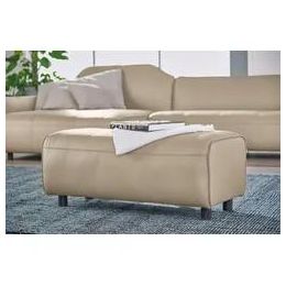 Hockerbank "CR.480", beige (beige 534, 20), B:100cm H:42cm T:51cm, NaturLEDER OSKAR (echtes Rindsleder), CREATION BY ROLF BENZ, Hocker, Polsterhocker