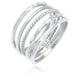 Ring-Set Elli "Stapelring Stacking Boho Set (5 tlg.) 925 Sterling Silber" Gr. 60, silber, Fingerringe, Damen, 60mm, ohne Stein, Silber 925 (Sterlingsilber)