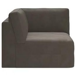 Sofa-Eckelement RAUM.ID "Innovid", grau (fango), B:105cm H:87cm T:105cm, 100% Polyester, Polsterelemente, Modernes Modul-Polsterprogramm