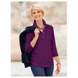 Classic Dog Poloshirt CLASSIC "Shirt", Damen, Gr. 38, lila (violett), 50% Baumwolle, 50% Modal, unifarben, ohne Ausschnitt, Shirts