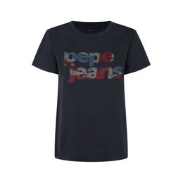 Pepe Jeans T-Shirt 'FERNANDINE' Damen Gr&ouml;&szlig;e S azur / dunkelblau / rot / wei&szlig;