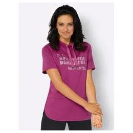 Kurzarmshirt Inspirationen "Shirt", Damen, Gr. 38, pink (magenta), 50% Modal, 44% Polyester, 6% Elasthan, unifarben, Shirts